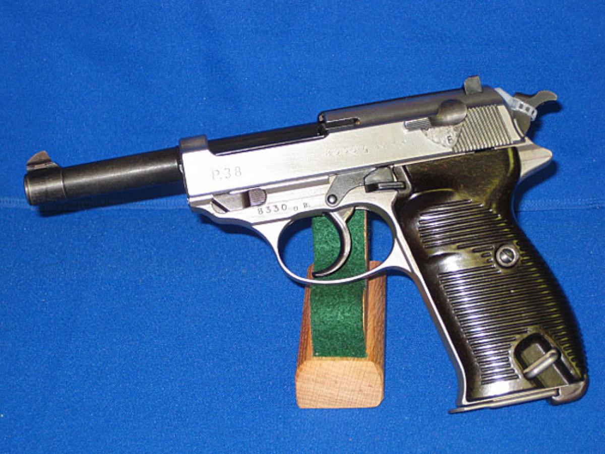 WALTHER P-38 IN 9MM LUGER WITH EXPERIMENTAL CHROME FINISH!! RARE AND ...